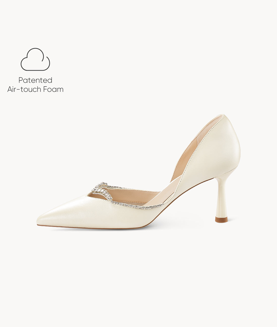 Lambskin Snowfall Pumps: Comfort & Elegance | 7cm Heel