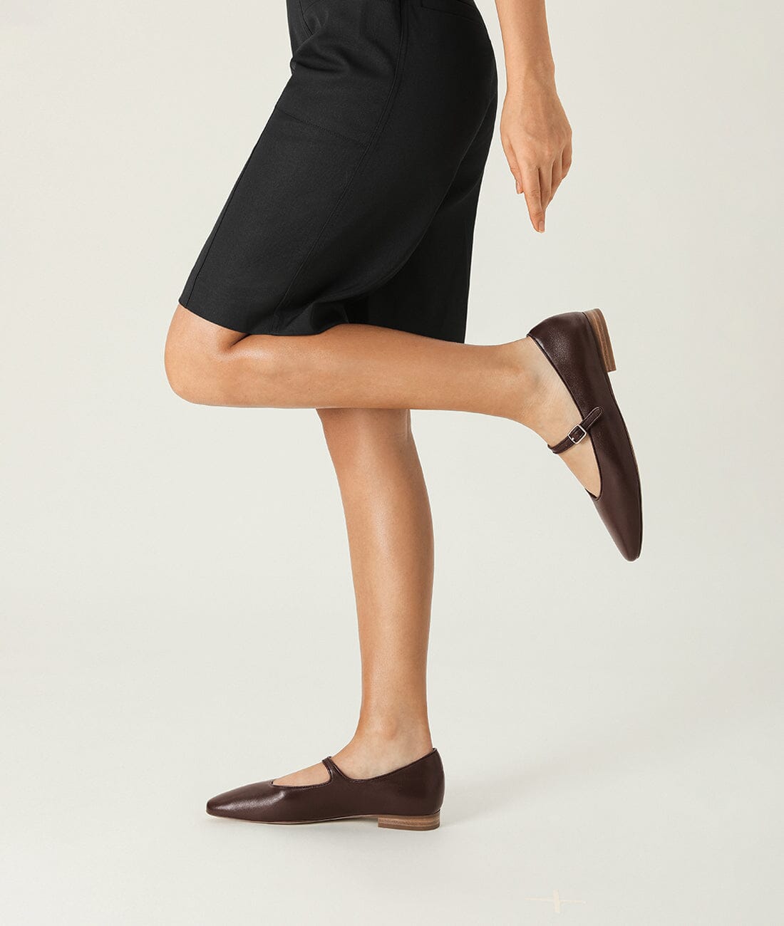 Mattress Flats | Coffee Lambskin Coffee Candy Flats with Block Heel ...